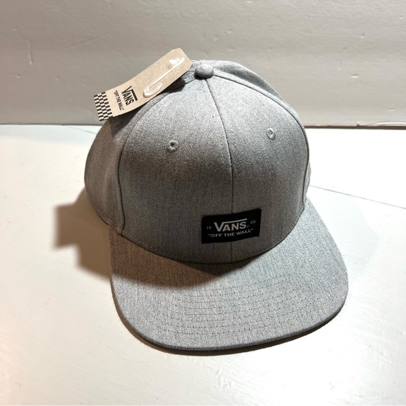 Vans | Accessories | New Vans Flat Brim Snap Back Gray Hat | Poshmark